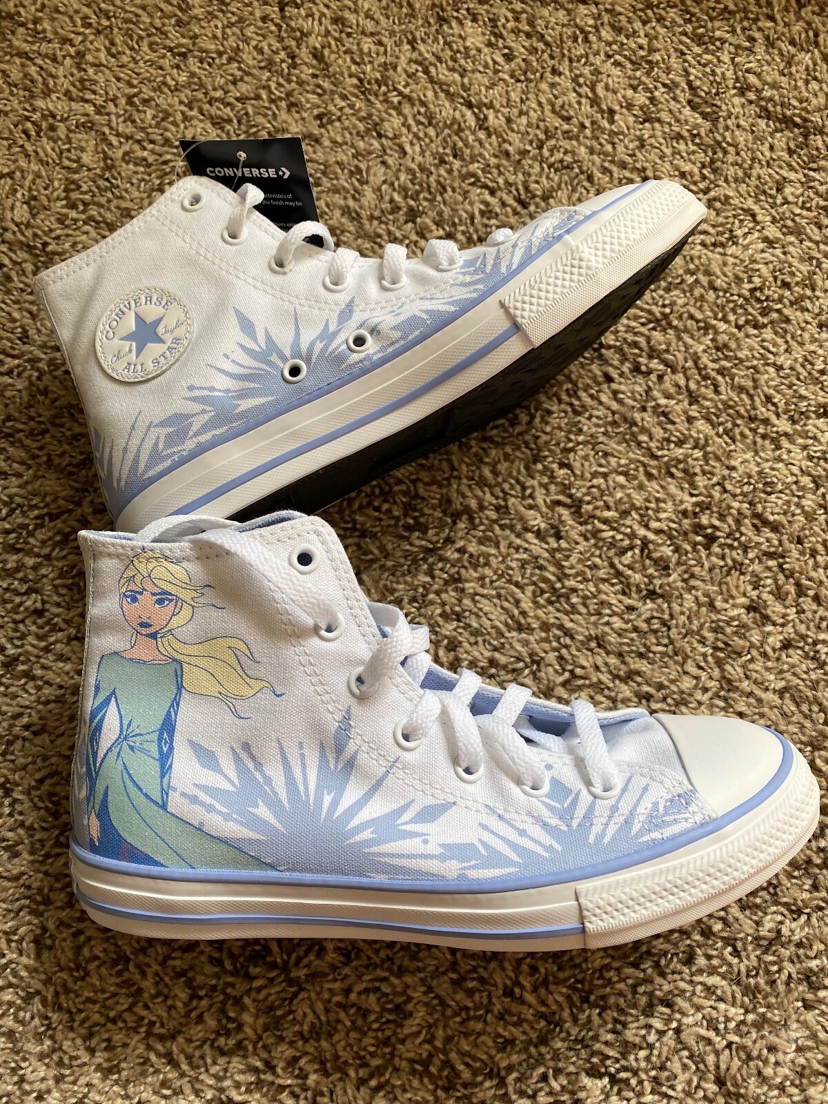 Converse Disney Frozen Elsa All Star Hi-Top Shoes Junior Size 4 (Women ...