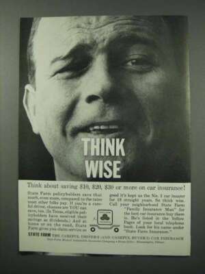 1960 State Farm Insurance Ad - Think Wise! | eBay