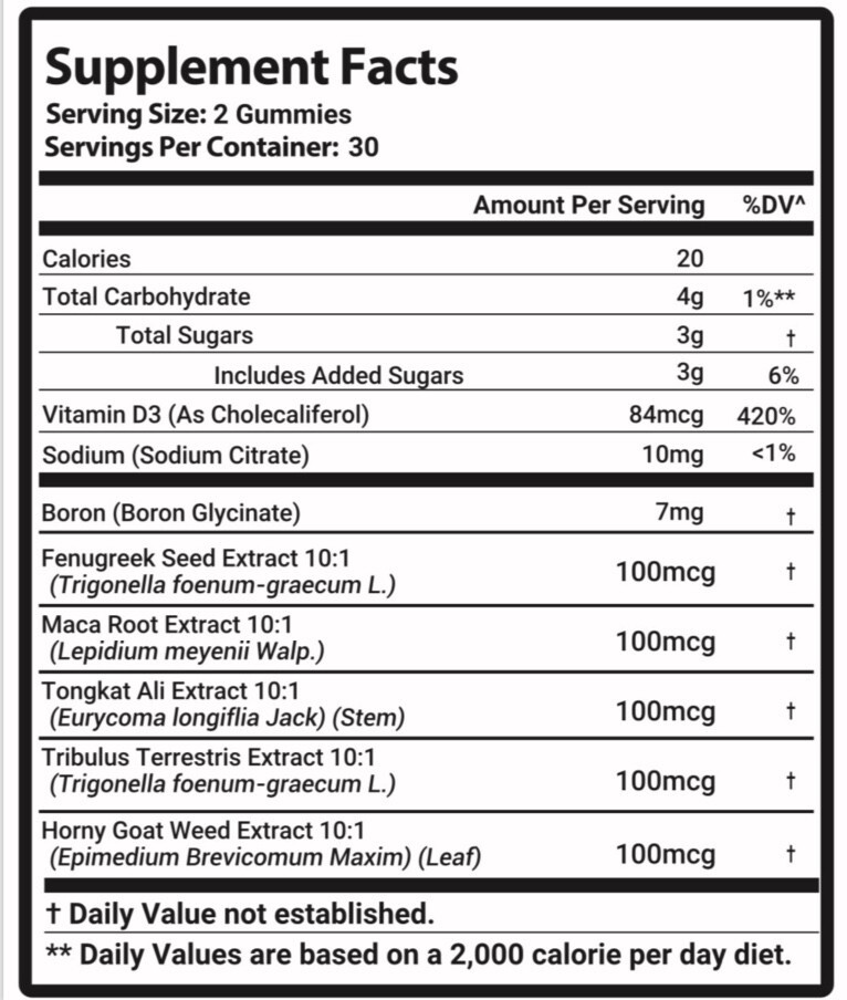 Primo TRT Male Performance Gummies for ED, Primo TRT for Male ED (60 ...