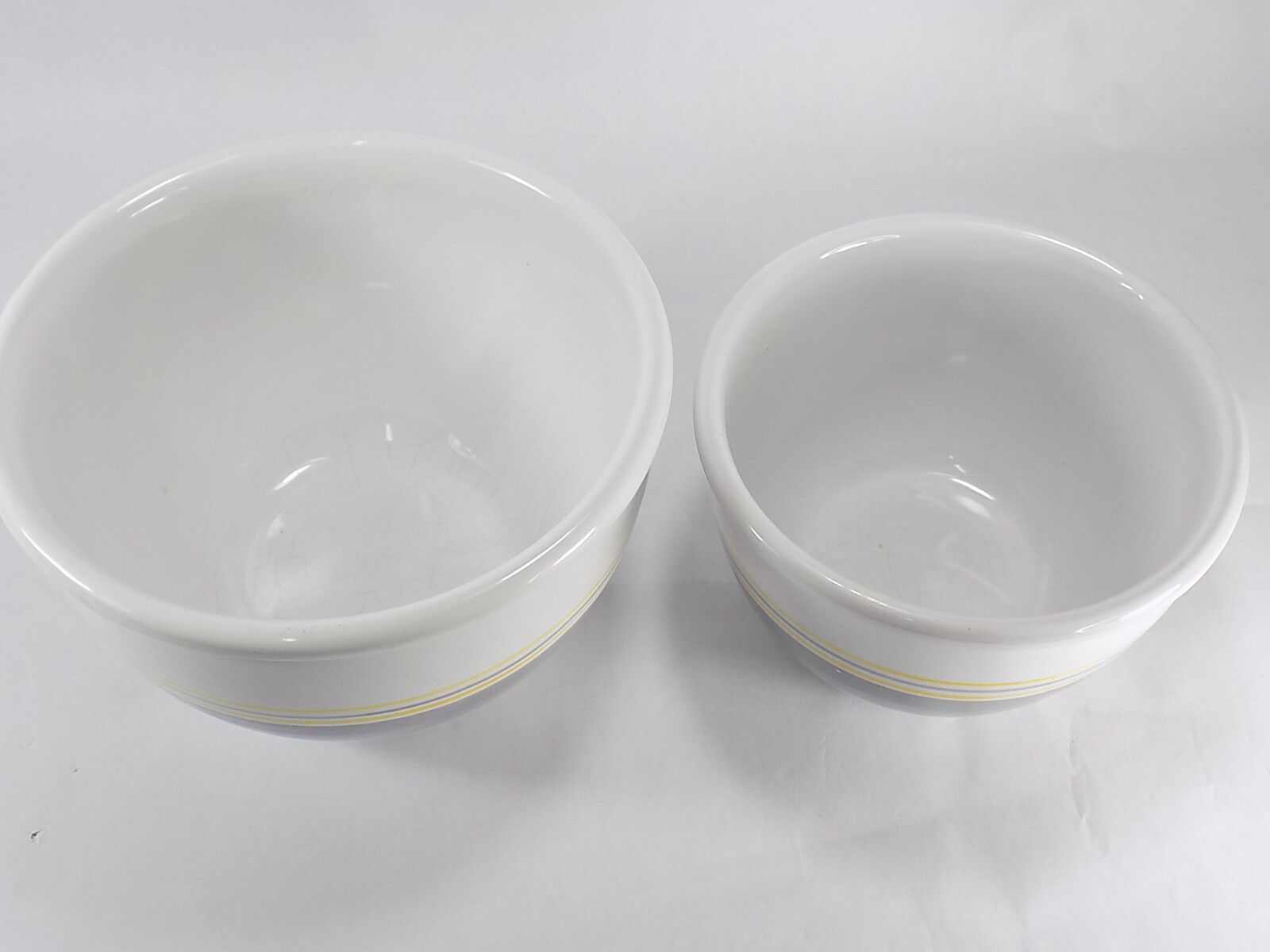 Beautiful ITALIAN MIXING BOWL SET Handmade Porcelain over Clay 1.5 & 1 ...