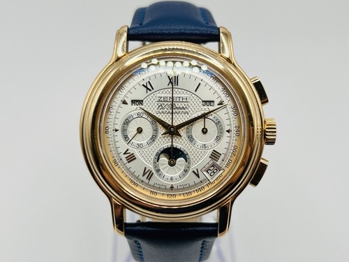 Zenith El Primero 40mm 18k Rose Gold Triple Calendar Moonphase ...