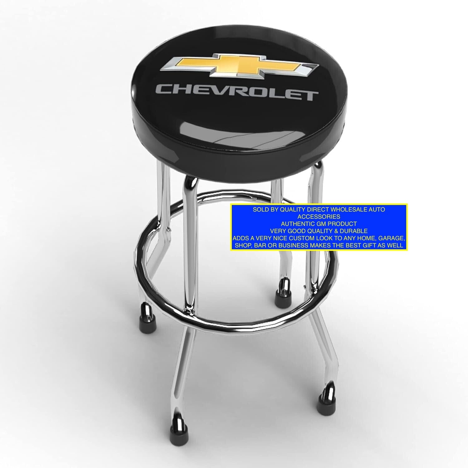 Authentic GM Chevrolet Garage OFFICE HOME HOUSE Padded Bar Stool BEST ...