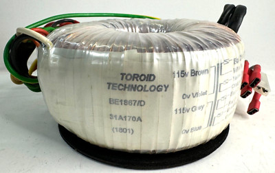 TOROID TECHNOLOGY RECTIFIER TRANSFORMER BE1867/D 31A170A | eBay