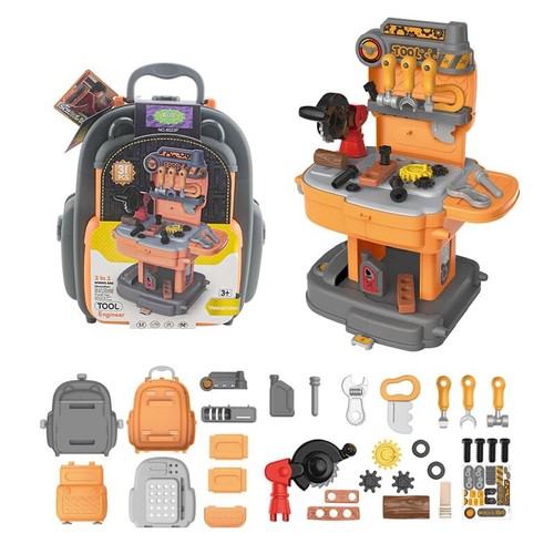 Busy Box Toy Tool Set - Pretend Workbench & Tool Set - 31 Pieces - Kids ...