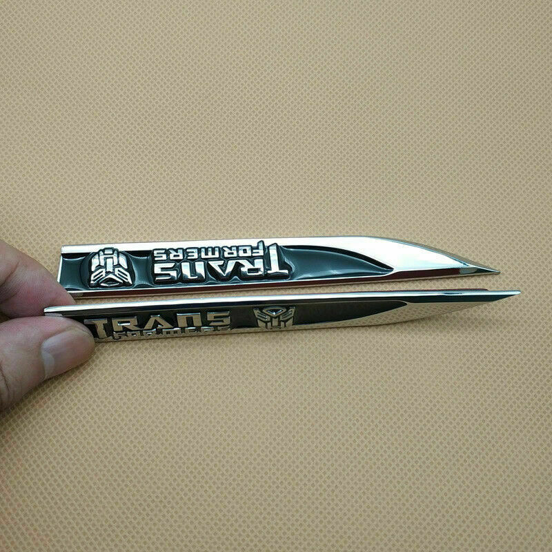 NEW 2X Car Emblem Metal Black Transformers Autobot blade Fender Badge ...