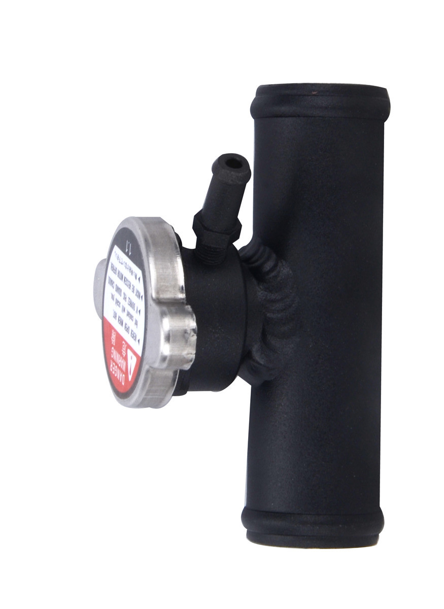 32mm 1-1/4" Aluminum Inline Radiator Filler Neck 1.25" Hose And Cap 45 ...
