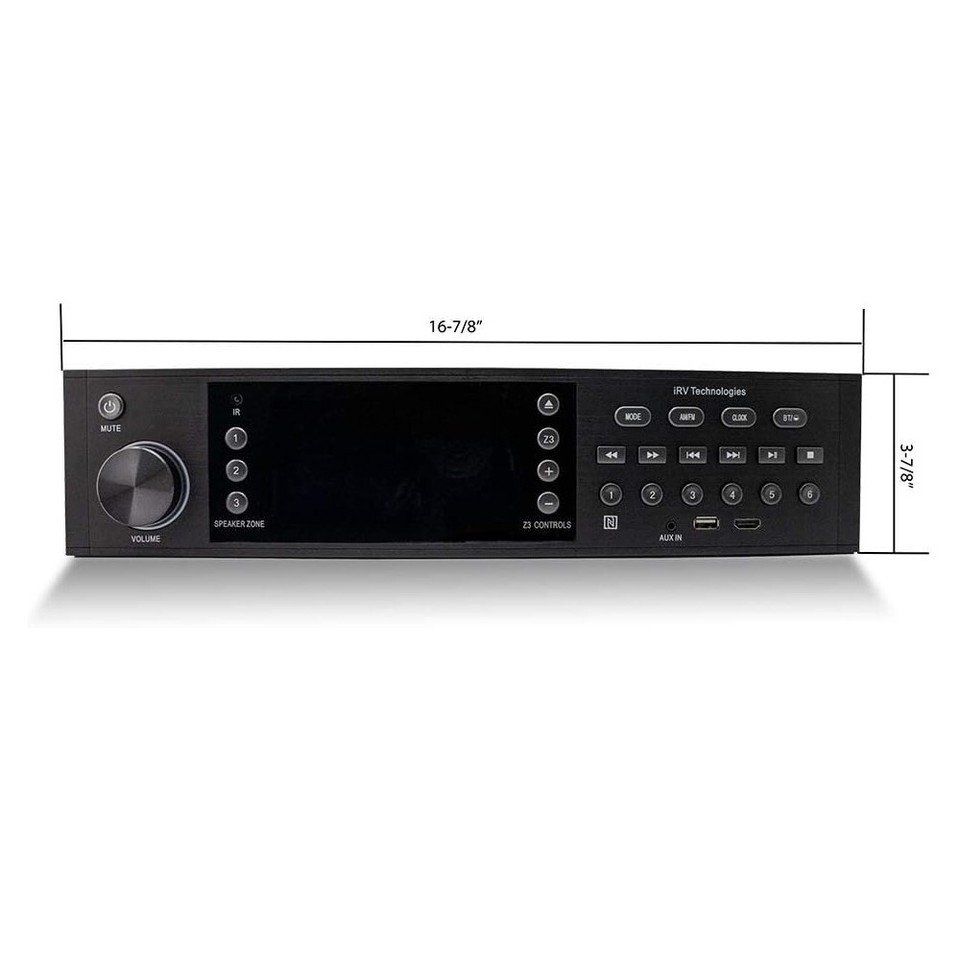 iRV68 RV Theater style Radio Stereo 3 Zone Independent Wall Mount w/APP ...