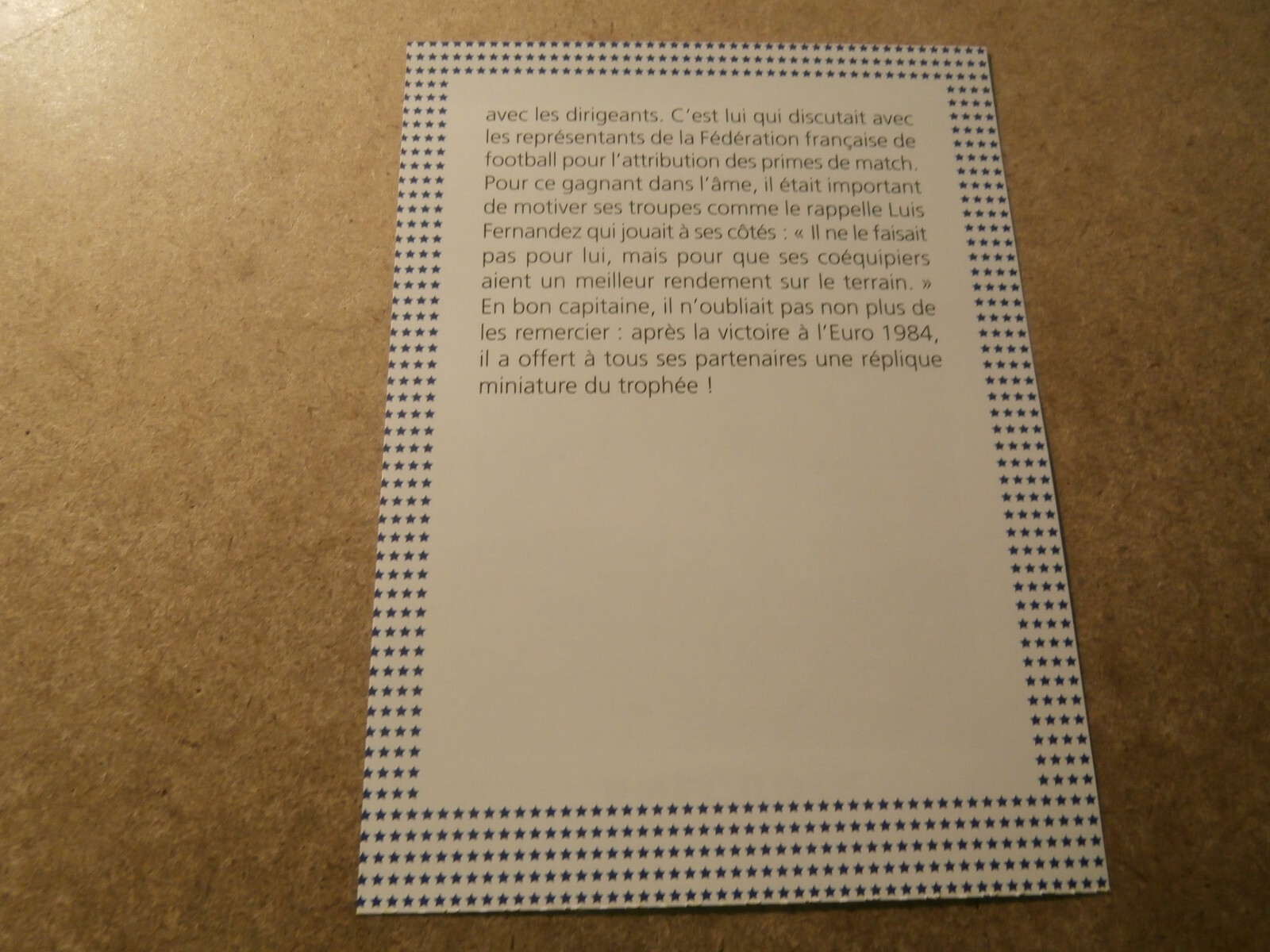 MICHEL PLATINI, RARE FOOTBALL TRADING CARD, COLLECTOR (JT29) | eBay