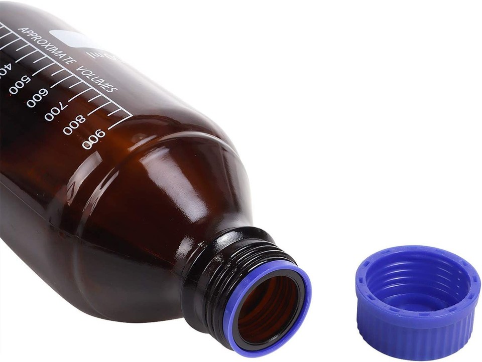 Lab Media Storage Amber Bottles Brown Graduated Glass Container GL45 ...