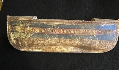 Vintage RNLI Metal Boat Charity Donation Box Tin No Keys | eBay UK