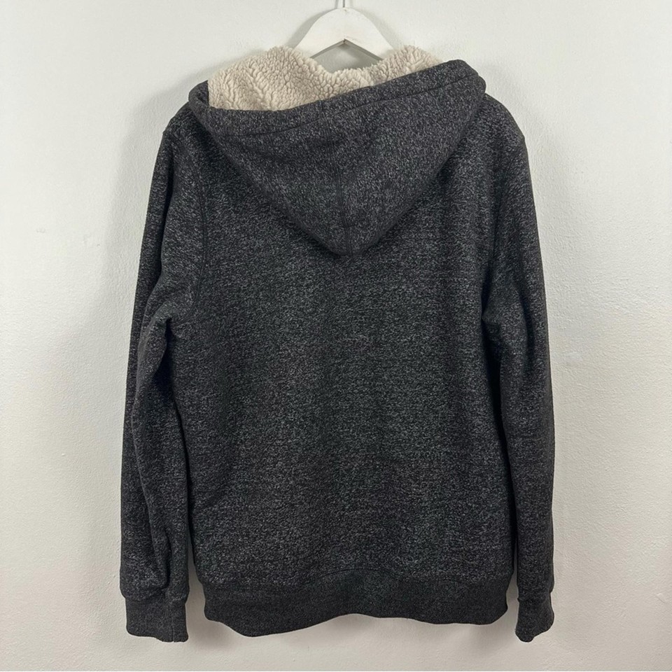 Fat Face Men’s Sherpa Fleece Grey Zip Up Jacket Size XL | eBay