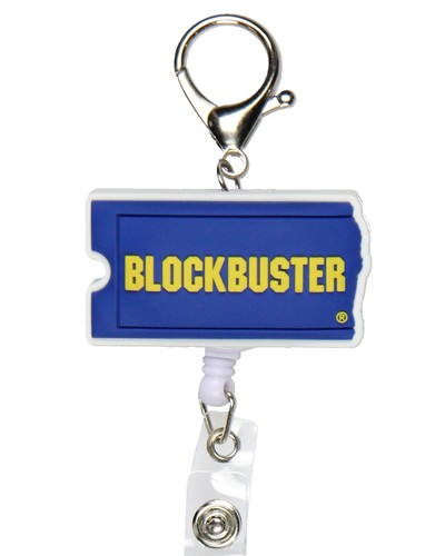 Blockbuster Torn Ticket Rubber Badge Reel and ID Holder Retractable ...