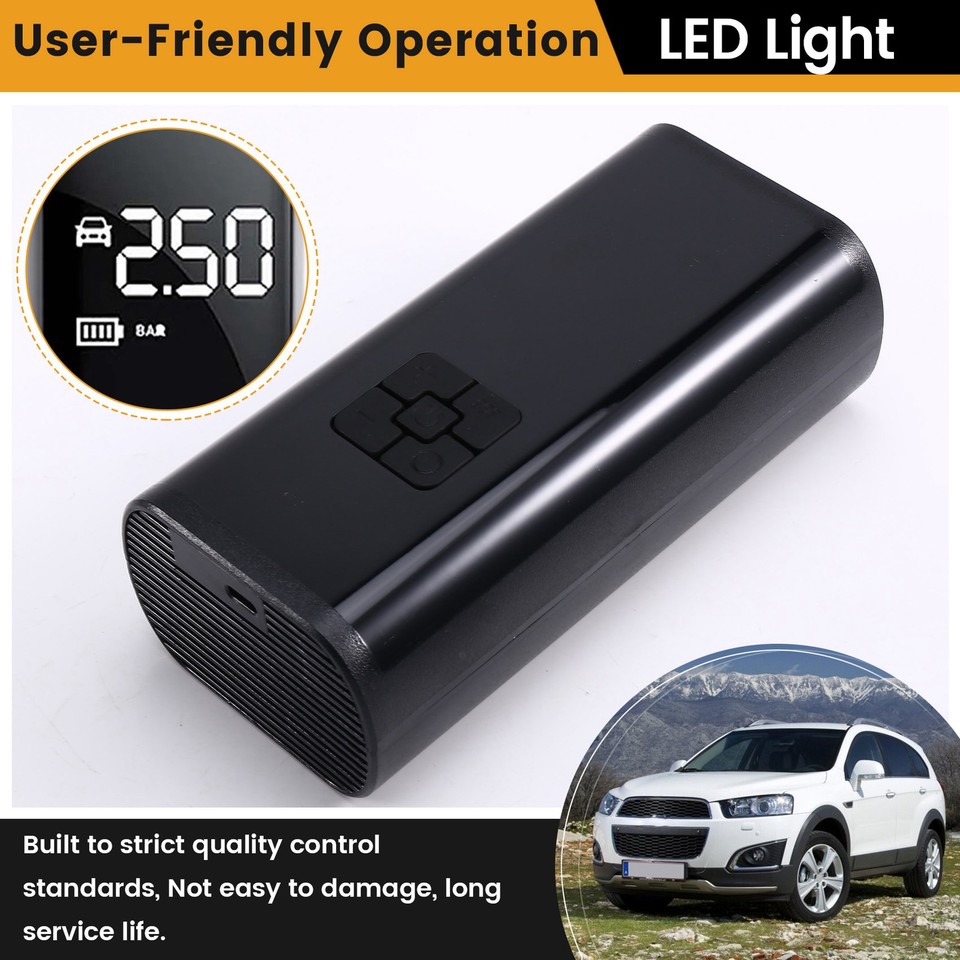 Car Air Pump Protable Car Air Compressor 150PSI Tire Inflation Pump ...