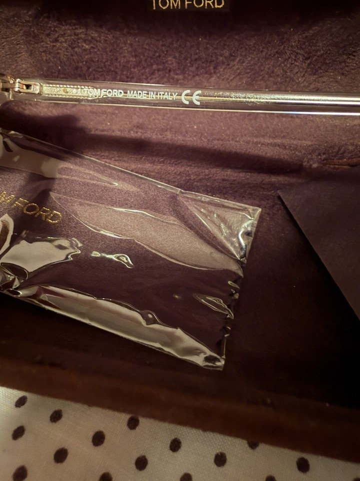 Tom Ford TF5735-B Transparent Silver Square Eyeglasses Frame New | eBay UK