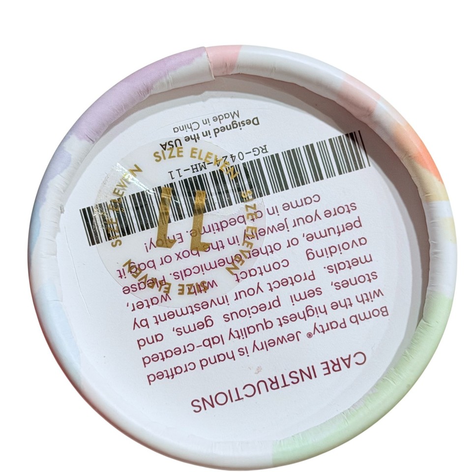 Bomb Party MHA Rings Sz 11 "Take A Deep Breath" Rainbow on Rose Gold | eBay