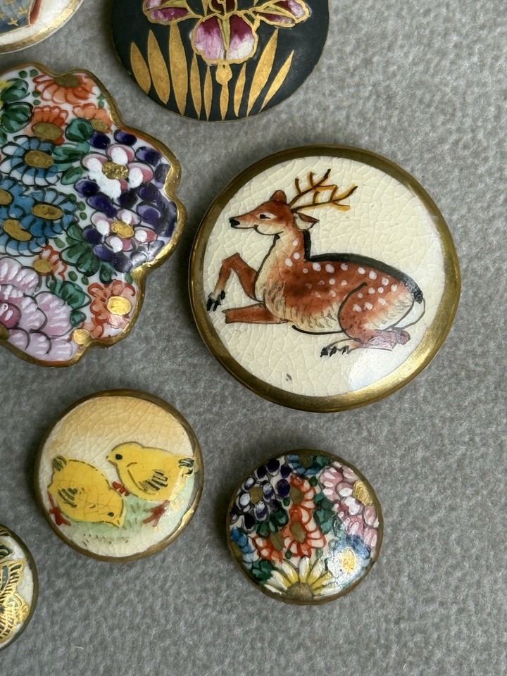 Lot of 13 Vintage Japanese Satsuma Buttons | eBay