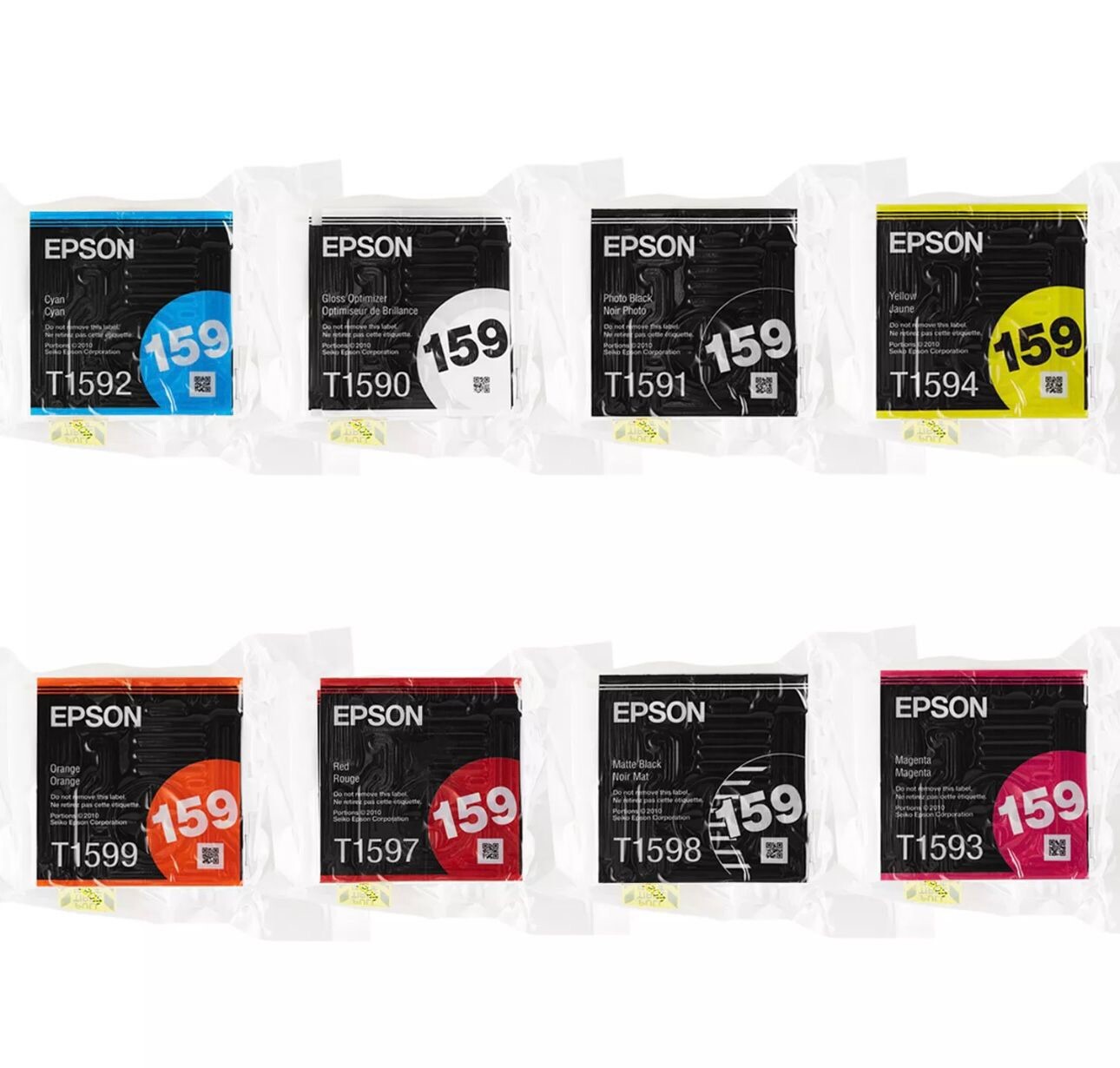 New EPSON R2000 T159 Series complete set 8pcs Printer Ink Cartridges ...