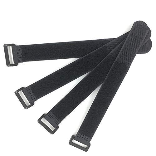 10 Pack Fastening Nylon Strap w/ Buckle, Self-Adhesive Hook & Loop ...