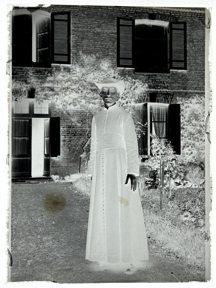 France Ecclésiastique Prêtre C1900 Photo Negative Plaque Vintage ...