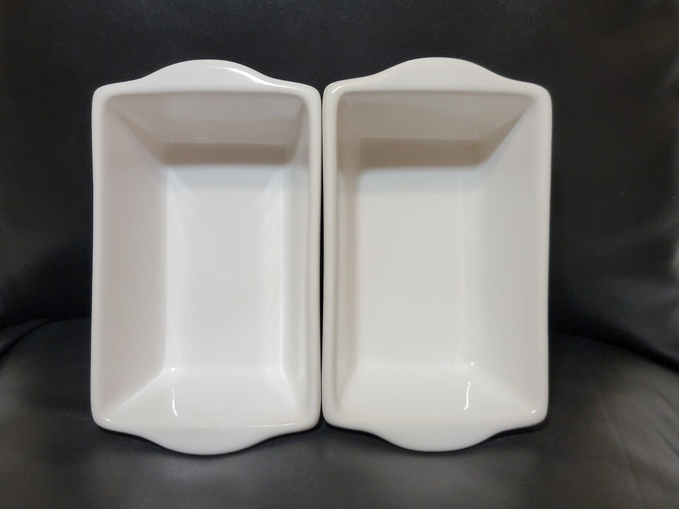 Vintage Set of 2 Quilt Fall Theme Ceramic Mini Bread Loaf Pan ...