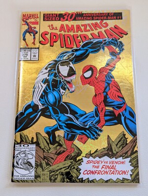1993 The Amazing Spiderman 30th Anniversary Gold Foil cover vs Venom ...