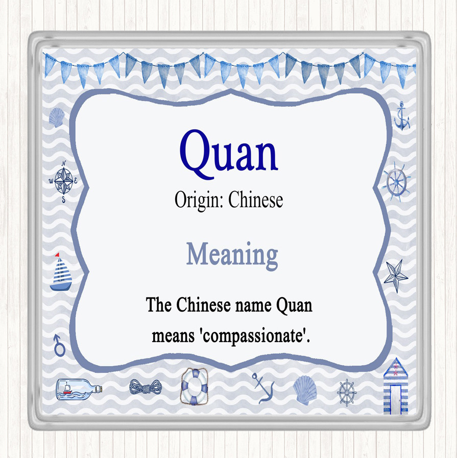 Quan Name Meaning Drinks Mat Coaster Nautical | eBay UK
