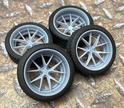 Resin 21/20 Scale In. “Vossen Torino” Wheels For Scale Model Cars 1/24 ...