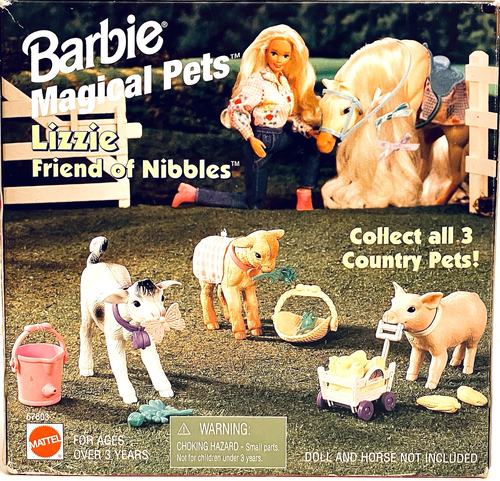 Mattel Barbie Magical Pets Lizzie The Calf Friend Of Nibbles Animal ...
