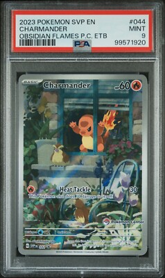2023 CHARMANDER #044 OBSIDIAN FLAMES PC ETB BLACK STAR PROMO PSA 9 ...