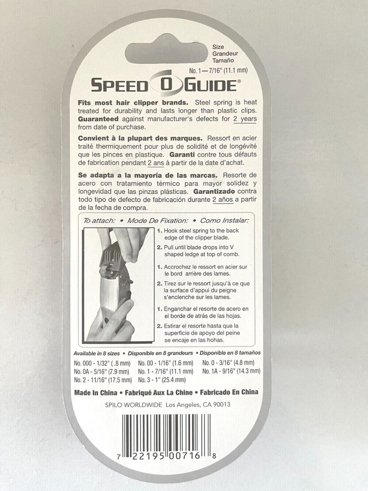 Speed O Guide Clipper Comb Universal Attachments Fits Most Hair ...