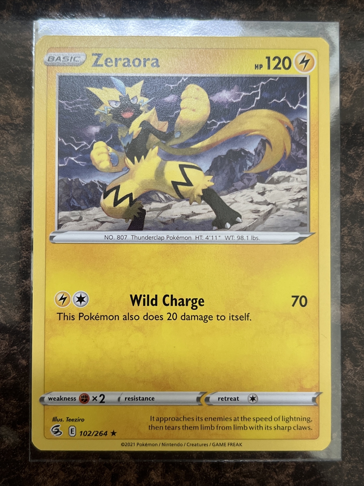 Zeraora 102/264 - Non-Holo Rare - Pokemon Fusion Strike - Mint Pack ...