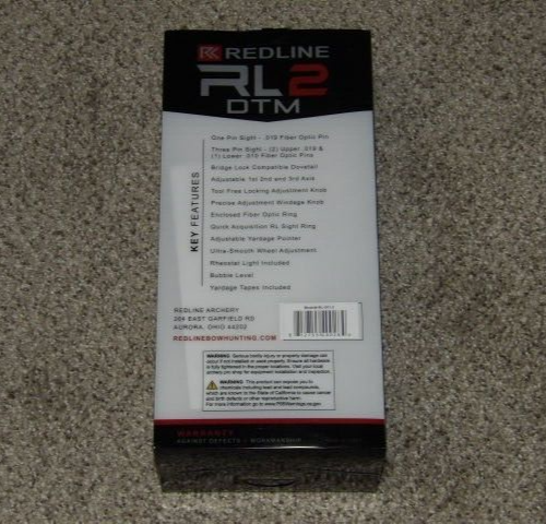 New Redline RL2 DTM Dovetail Adjustable 3 Pin Bow Sight- Mathews Bridge ...