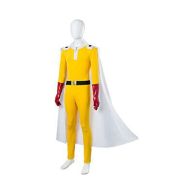 One Punch Man Hero Saitama Cosplay Costume Jumpsuit Uniform Outfit Full ...