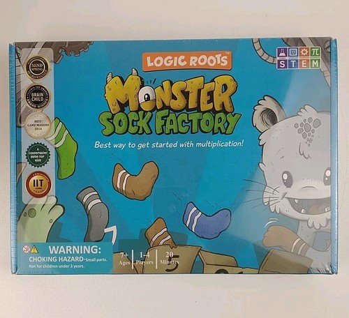 Monster Sock Factory Logic Roots Multiplication Game Math STEM Brand ...