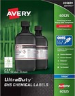 UltraDuty(R) GHS Chemical Labels for Pigment-Based Inkjet 2x4in White ...