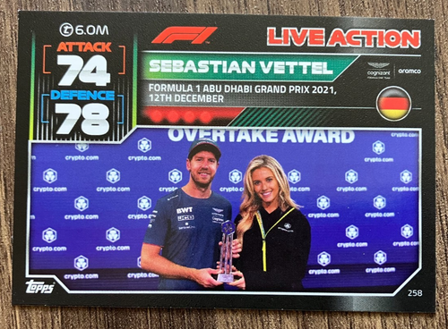 Sebastian Vettel #258 Aston Martin - 2022 Topps Turbo Attax Formula 1 ...