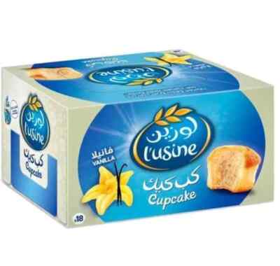18 Pieces X Lusine Cupcake Vanilla Flavor Cake (30 Gram) لوزين كب كيك ...