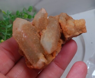 56g SPIRIT QUARTZ Crystal point fairy quartz with Limonite South Africa ...