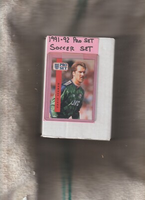 1991-92 PRO SET SOCCER COMPLETE 288-CARD HAND COLLATED SET W/ D.SEAMAN ...