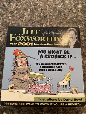 VTG JEFF FOXWORTHY's 2001 You Might Be A Redneck If. Laugh a Day ...