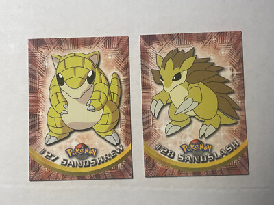 Topps Pokemon Cards non holo black logo Sandshrew and Sandslash | eBay