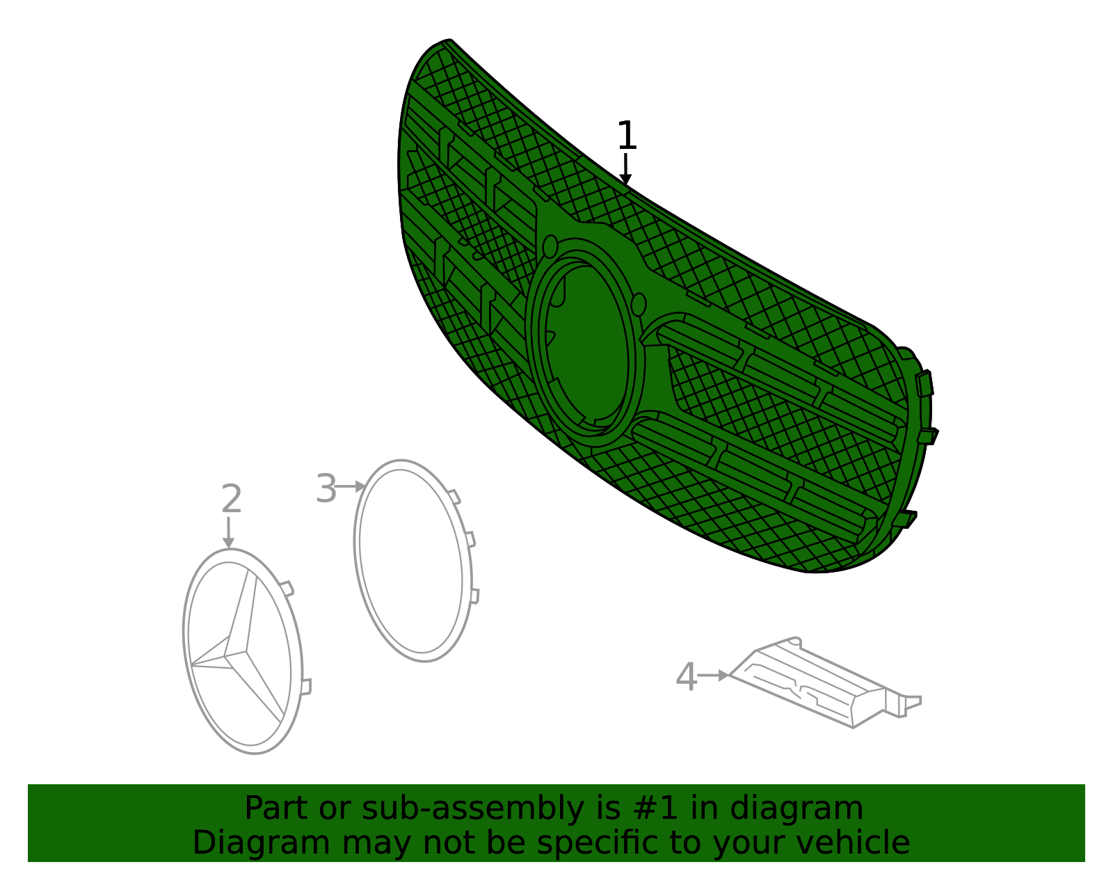 OEM Grille For Mercedes-Benz GLS63 AMG (167 Type) 167-888-92-00 for ...