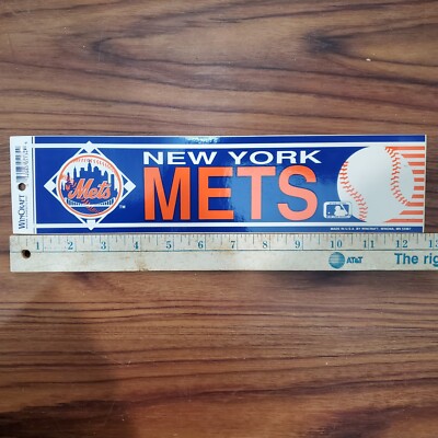 Vintage Wincraft New York Mets Bumper Sticker MLB Baseball Decal | eBay