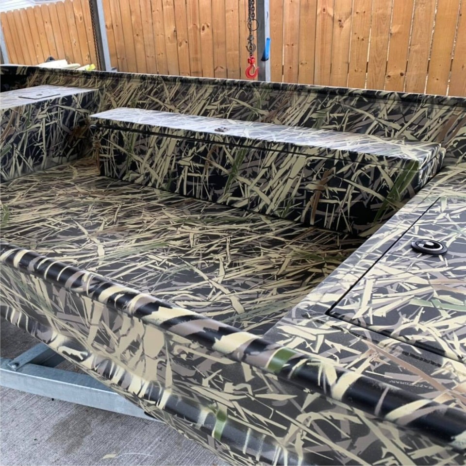 Redleg Camo ™ Razor Grass © 2 piece duck boat camo stencil kit | eBay
