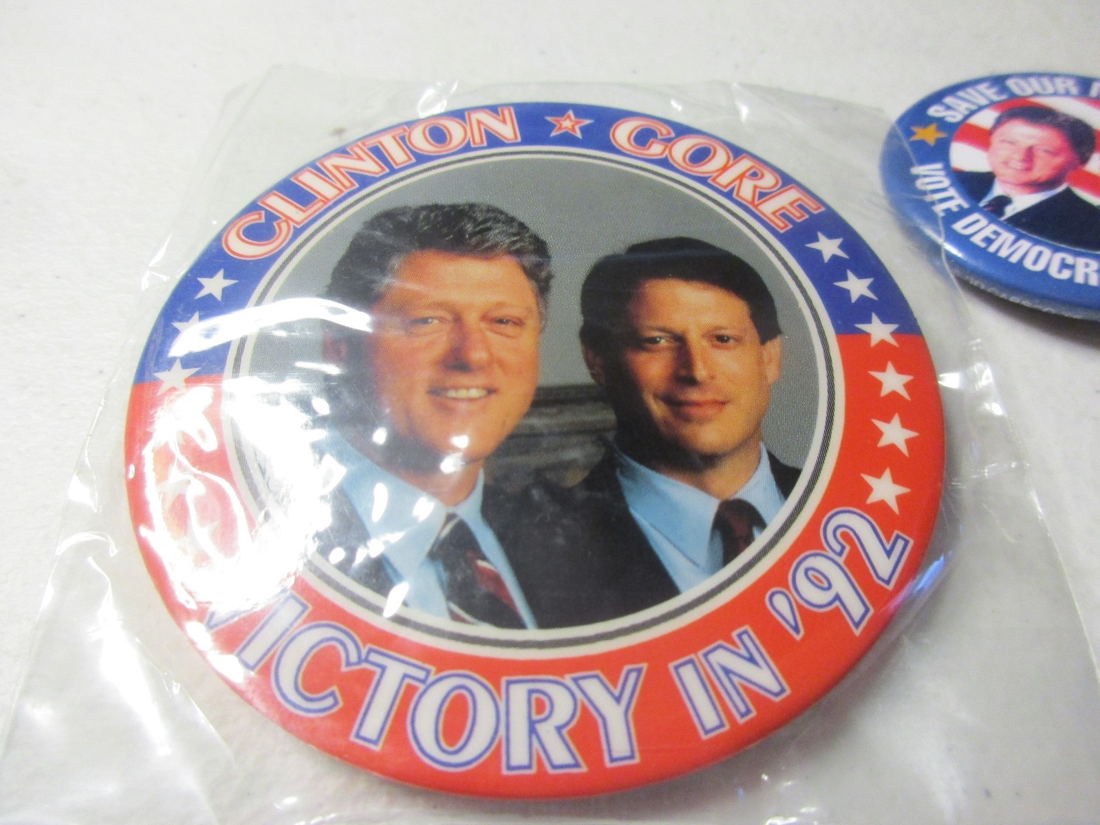 Bill Clinton Political Pin - Clinton*Gore Victory In '92 | eBay