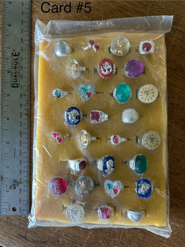 Vintage display card 10c Bubble Gum Charm Trinkets Card #5 Rings | eBay