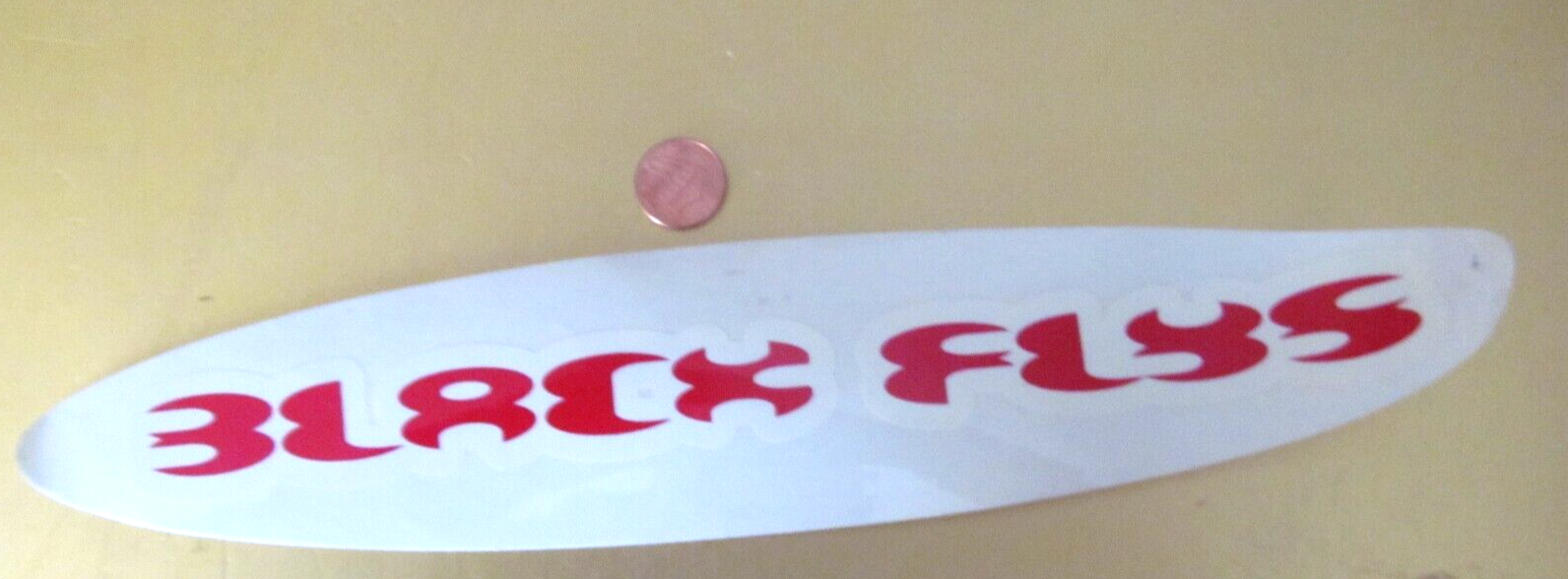 VINTAGE BLACK FLYS RED/WHITE Sticker Decal ORIGINAL old stock | eBay