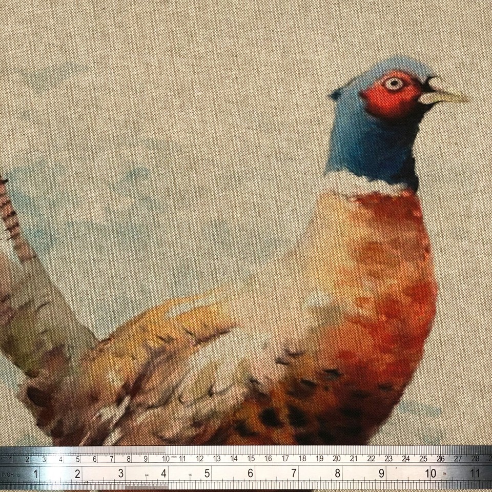 Animal Country Creature Linen Look Cotton Rich Fabric Cushion Panels ...