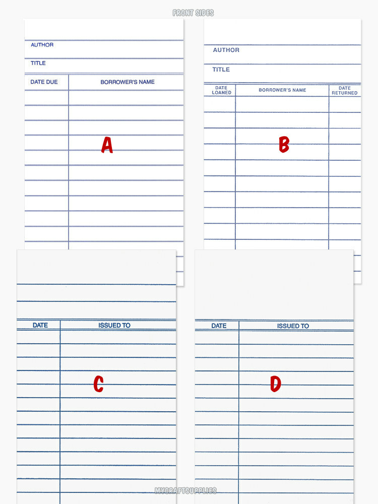 Library Card Template Word