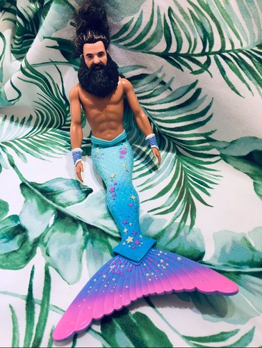 Barbie Ken Doll Merman OOAK Jesus Hipster Aquaman Mermaid Beard | eBay